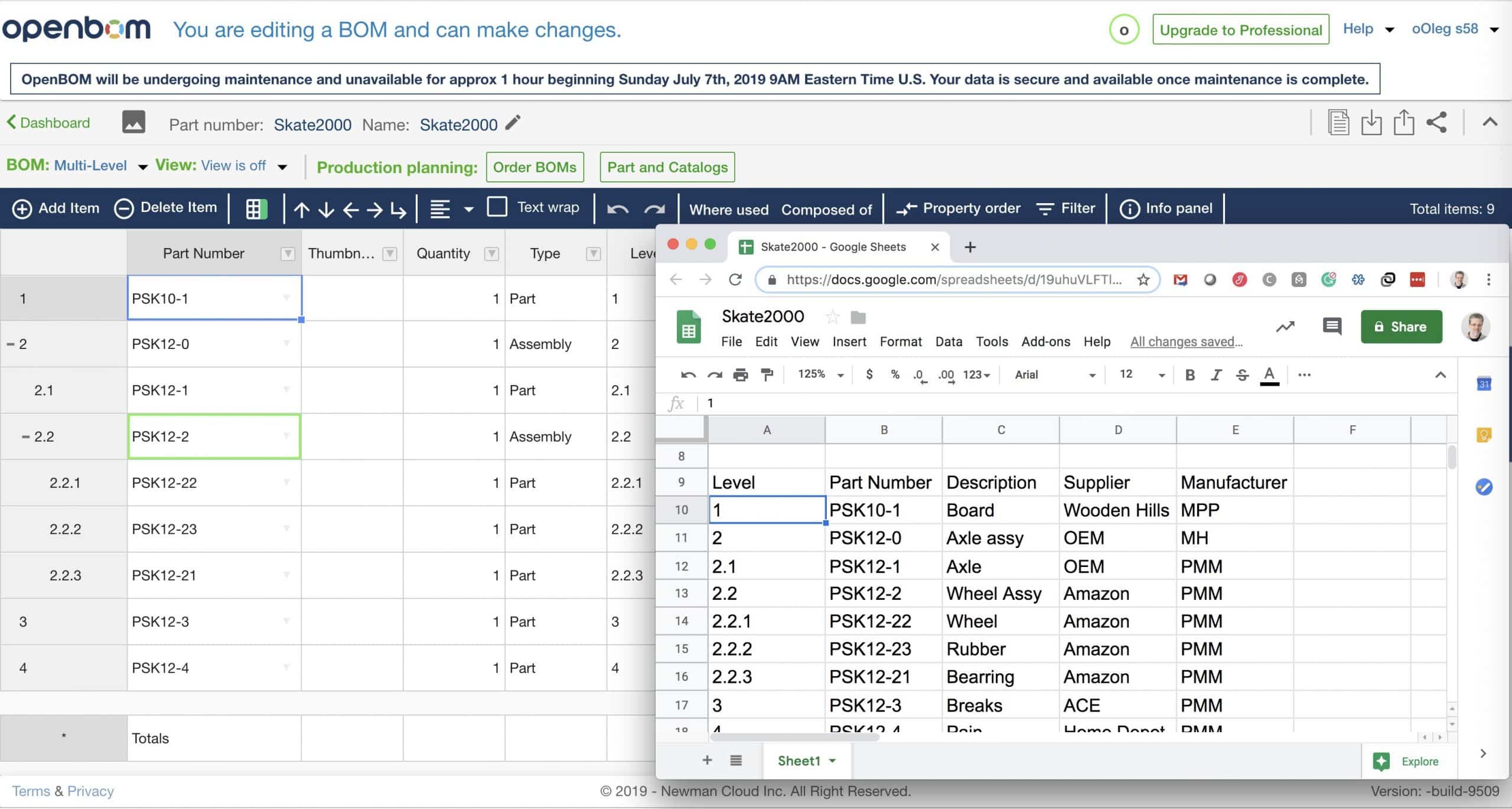 NEW Multi level BOM Import From A Single Spreadsheet OpenBOM