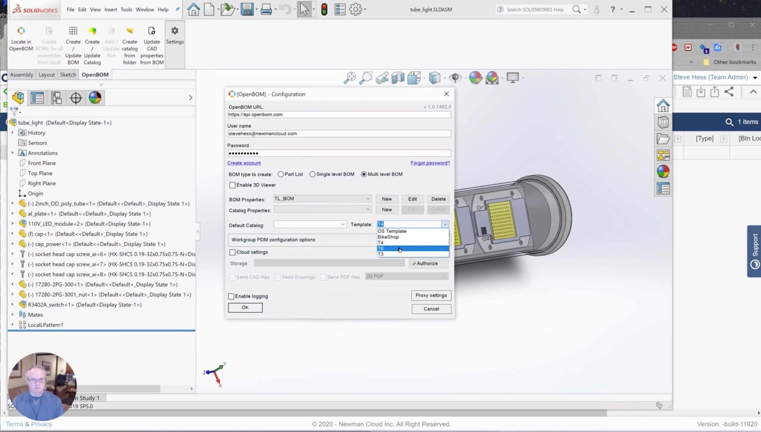 VIDEO How OpenBOM SOLIDWORKS Add in Templates Can Save Tons Of Time
