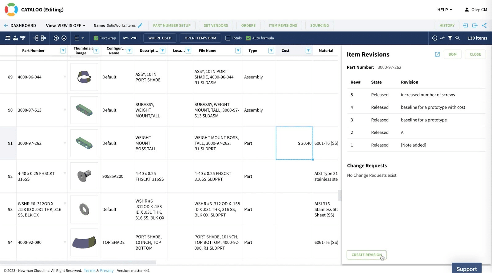 OpenBOM Change Management Demo - Revisions - OpenBOM OpenBOM Change Management Demo - Revisions - OpenBOM