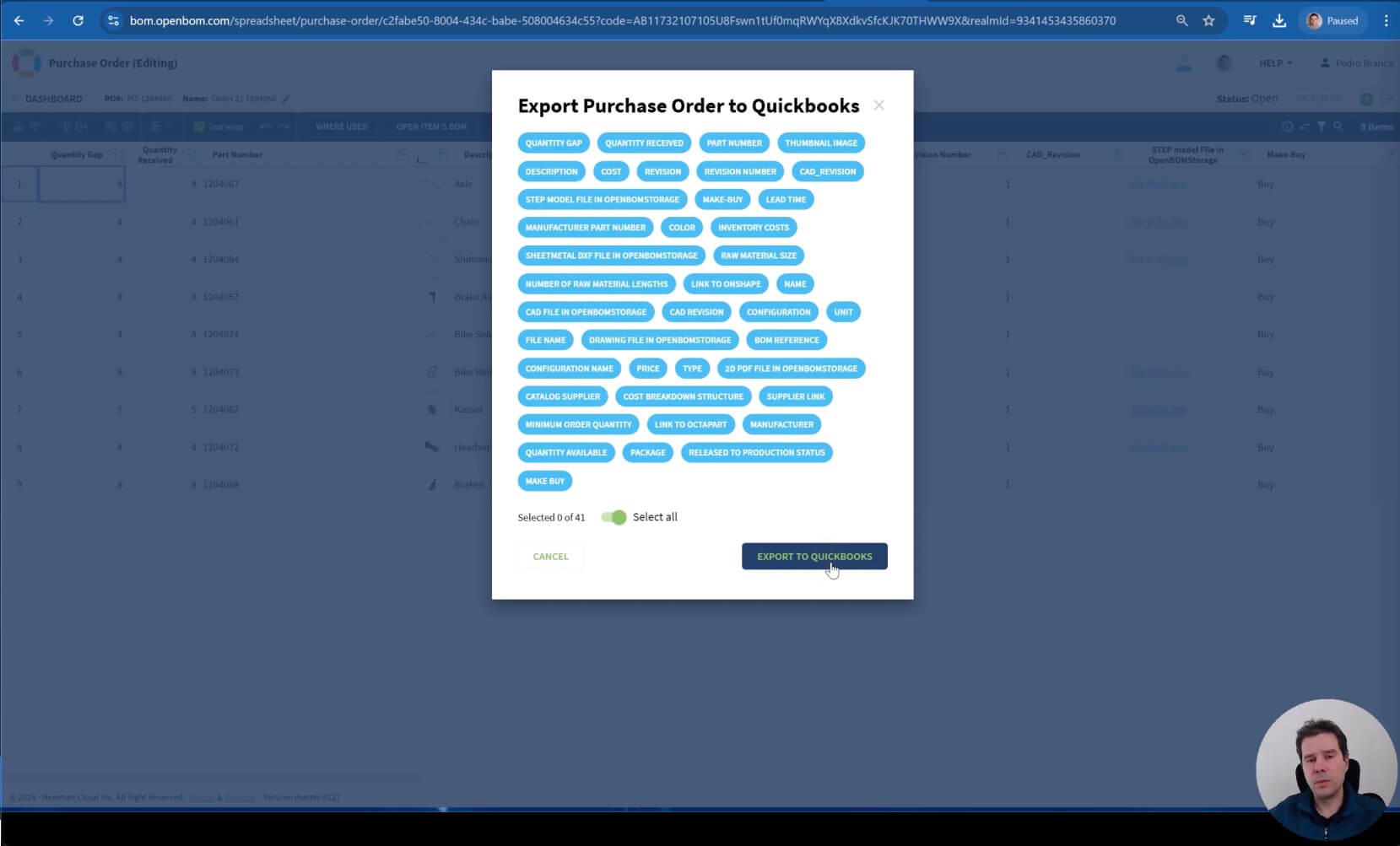 OpenBOM Integration with QuickBooks: Streamlining CAD to Quote Process ...